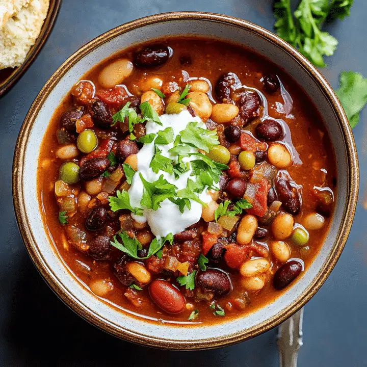 Easy Three Bean Chili Recipe - cookingwithtina.com