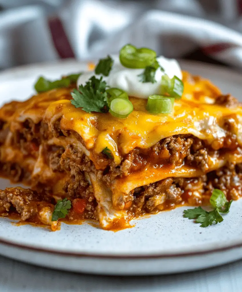 Beef Enchilada Casserole Recipe - cookingwithtina.com