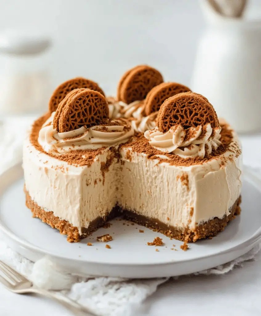 Biscoff Cheesecake Recipe - cookingwithtina.com