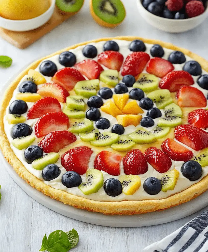 Fruit Pizza Recipe - cookingwithtina.com