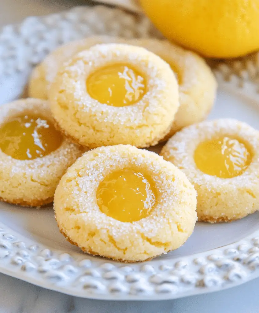 Lemon Thumbprint Cookies Recipe - cookingwithtina.com