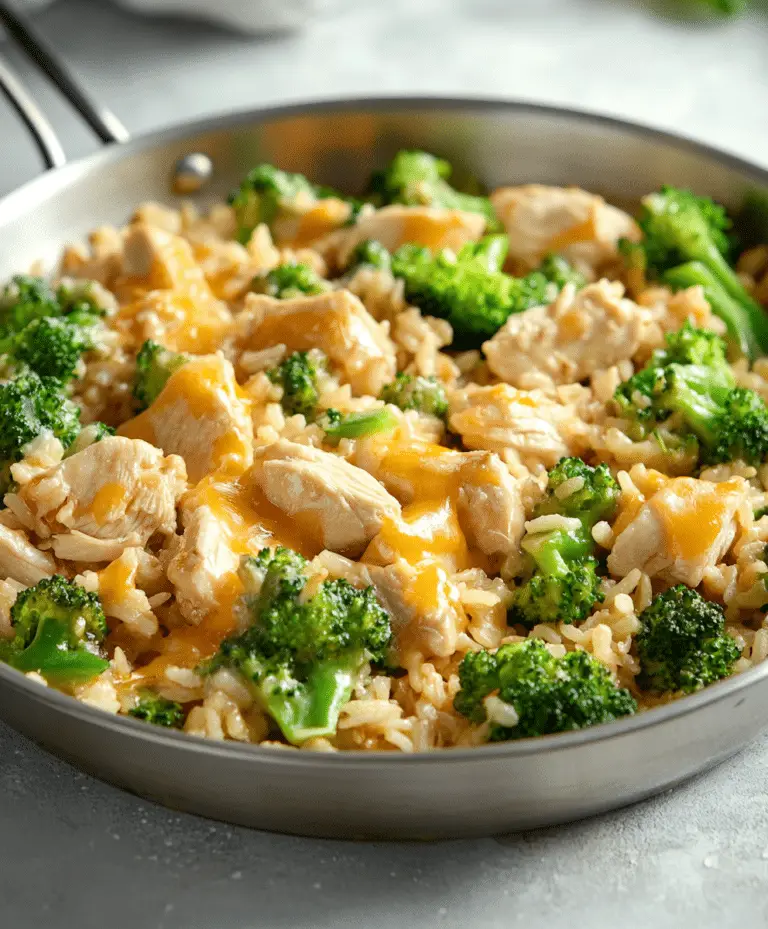 One Pan Cheesy Chicken Broccoli And Rice Recipe - cookingwithtina.com