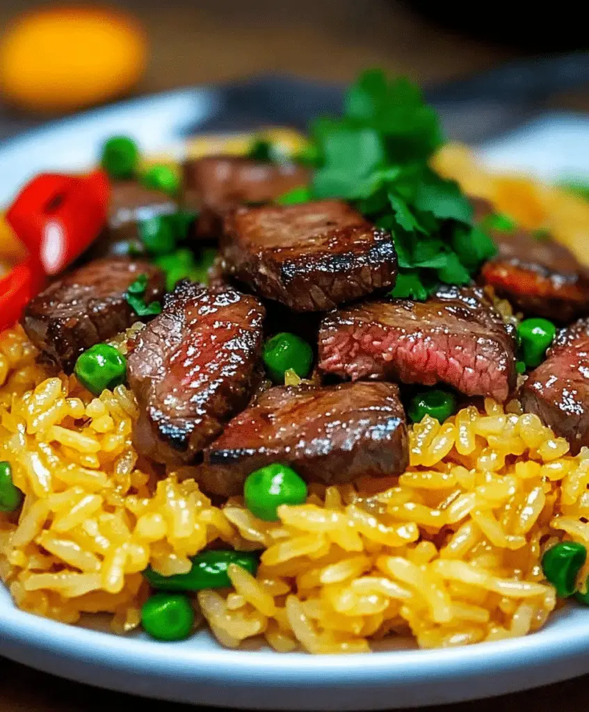 Garlic Butter Steak Fried Rice Recipe - cookingwithtina.com