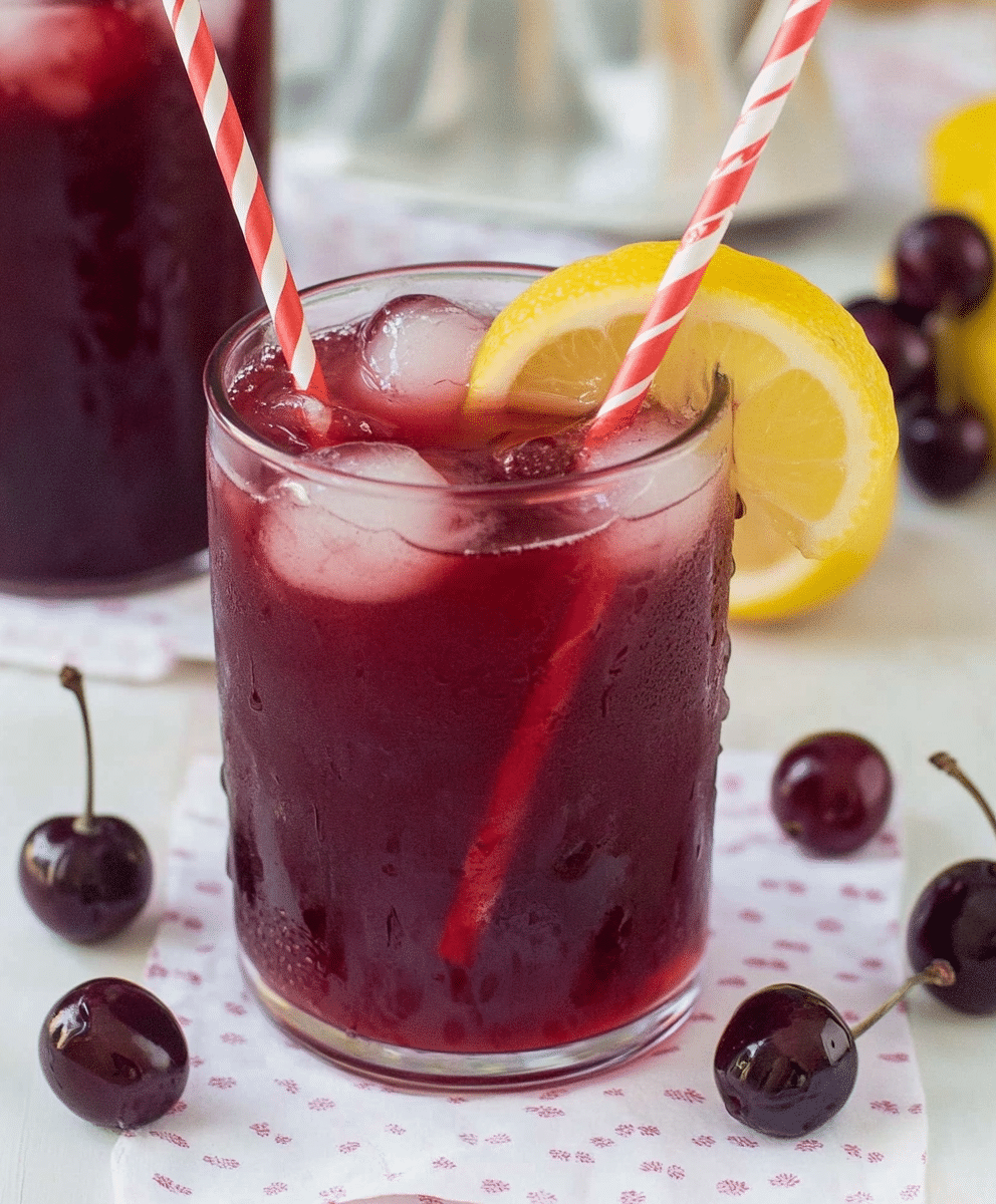 Cherry Pie Iced Tea Recipe - cookingwithtina.com